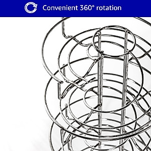 Trademark Innovations Stainless Steel Silver Non Slip Spiral Egg Display Dispenser Rack