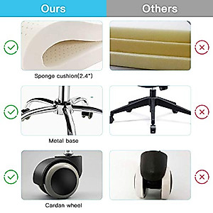 OUTMASTER 360° Office Desk Chair,PU Adjustable Rolling Task Chair with Backrest for Barber,Office,Home, Computer,360° Swivel,Armless (Pink)