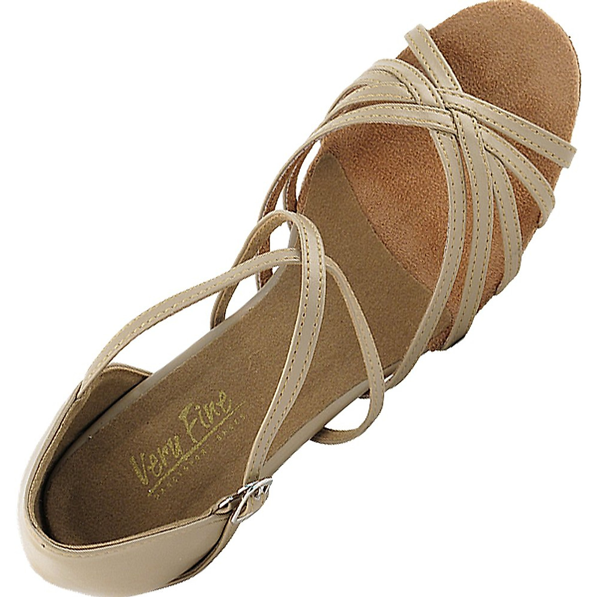 Women's Ballroom Dance Shoes Salsa Latin Practice Dance Shoes Tan Leather 1670cEB Comfortable - Very Fine 1.5" Heel 5.5 M US [Bundle of 5]
