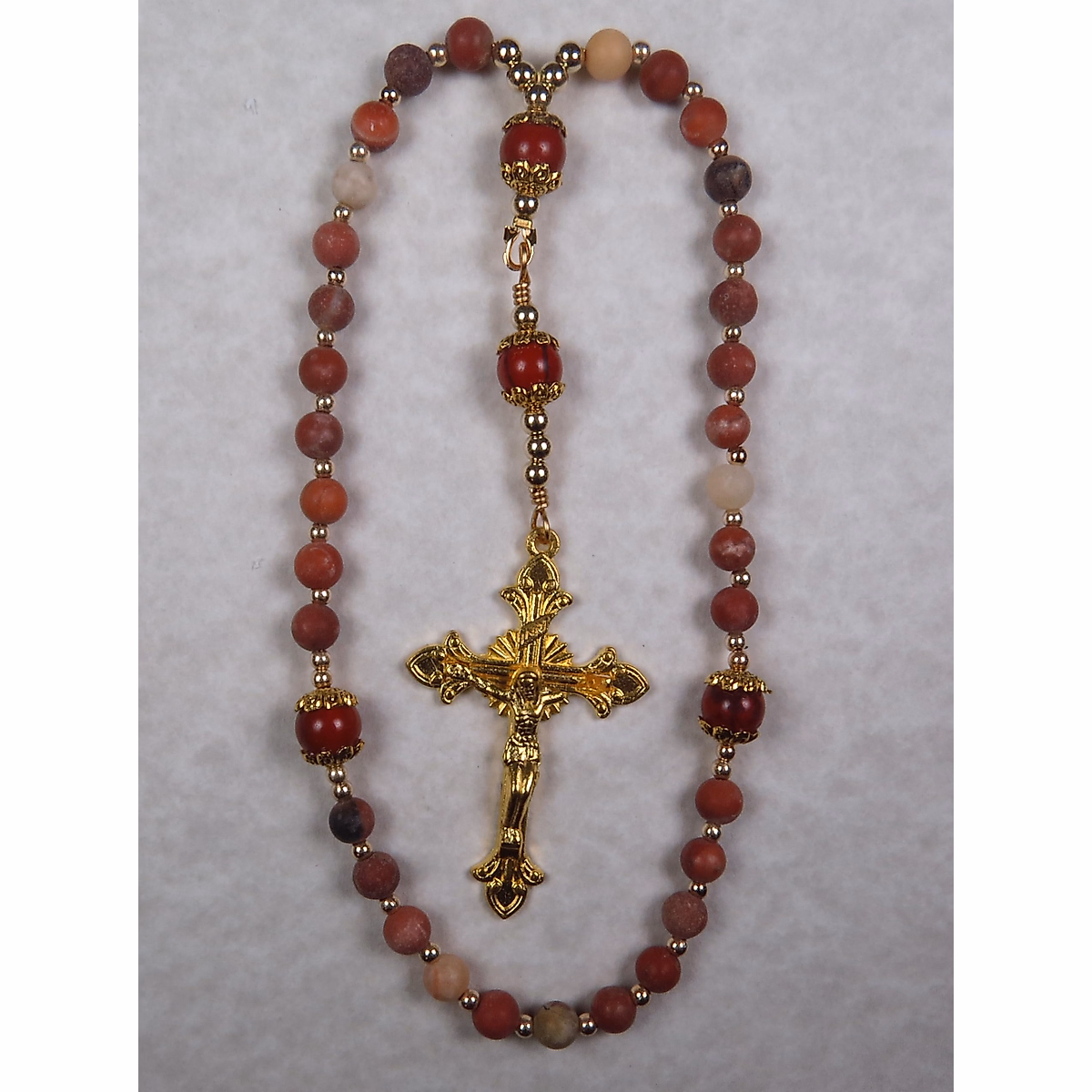 Greek Eastern Orthodox Rosary Red Italian Onyx Chotki Komboskini Handmade Prayer Beads Gift