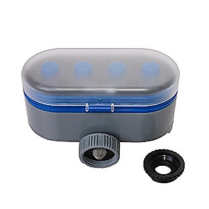 Yardeen Watering Hose Sprinkler Timer Garden Irrigation System Controller Electronic Water Timer with Two Outlets Color Blue