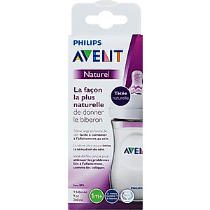 Philips AVENT Natural Baby Bottle, Clear, 9oz, 2pk, SCF013/27