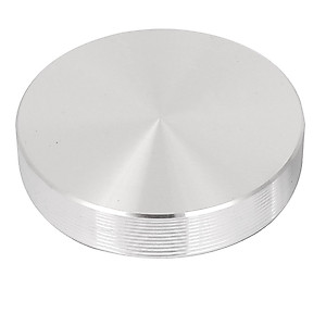 uxcell M10 Thread 40mm Dia Aluminum Disc Hardware Silver Tone 4 Pcs for Glass Table