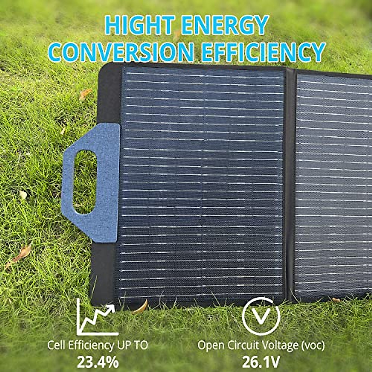 IDEAPLAY 200W Solar Panel Kit for BP200 BP201 BP300 SN2200 Power Station, Solar Generator with Adjustable Kickstand, IP65 Water-Resistant, Foldable Solar Panel for Outdoors RV Camping or Home Use