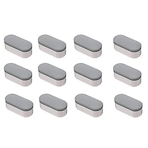 JAKOUE 12-Piece Universal Toilet Seat Bumpers Kit (12-long)- Strong Adhesive Rubber Pads for Replacement and Protection of Toilet Seats in Homes, Hotels, Hospitals, and Schools