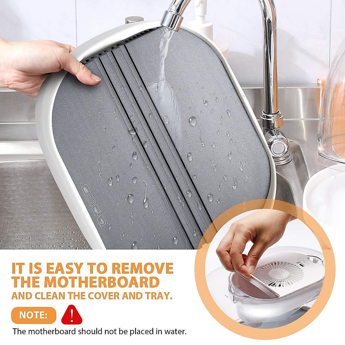 Newhai Defrost Tray for Frozen Meat, Upgraded Defrosting Board 360°Defroster with Atomizer for Beef Chicken Sea Food Kitchen Use