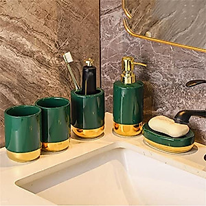CZDYUF Washing Table Toiletry Set Pieces Bathroom Five-Piece Set Toothbrush Mouthwash Cup Model Room Bathroom Decoration