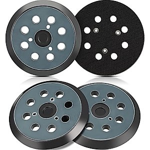 Mudder 5 Inch 8 Hole Sander Hook and Loop Replacement Sanding Pad Round Replacement Sander Pad Compatible with Makita BO5031K, BO5041K, BO5010, BO5030K (Blue)