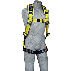 3M DBI-SALA Delta Comfort Vest-Style Scaffolding Harness 1100945, Yellow, Small, 1 EA