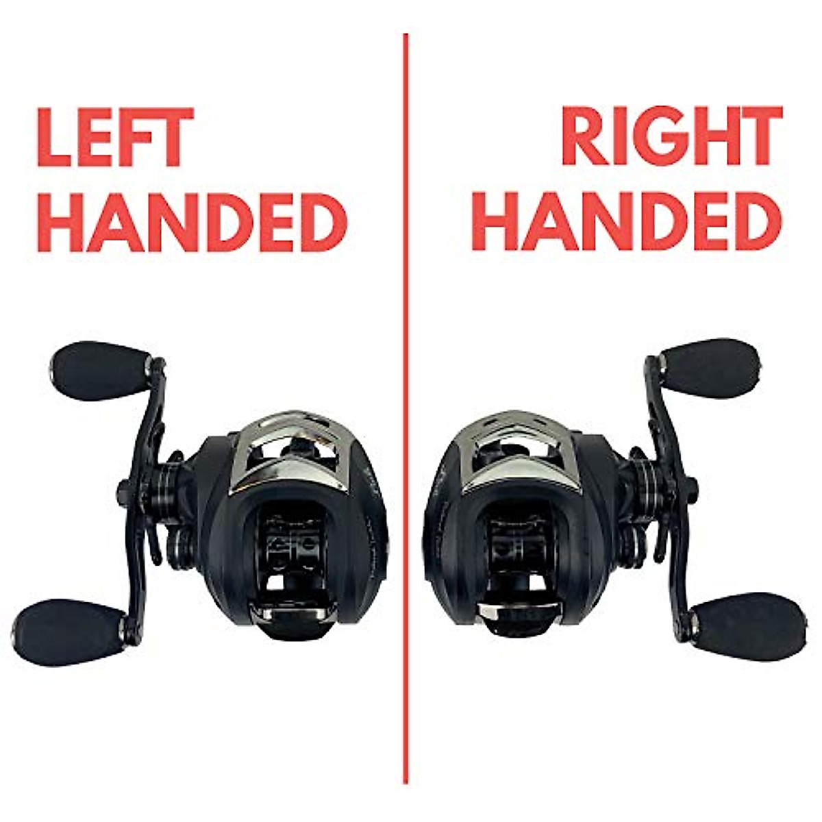 Tailored Tackle Bass Fishing Baitcasting Combo 7 Ft 2 -Piece | Casting Rods Power: Med. Heavy Fast Action | 7 BB Baitcast Reels Gear Ratio - 6.3:1 | Baitcaster Pole (Right Handed Baitcaster)