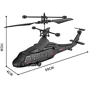 HEBXMF RC Airplane 3.5 Channel RC Aircraft Military Combat RC Helicopter Shockproof 2.4GHz Remote Control Drone Multifunctional RC Plane Toy, Children's Birthday Gift