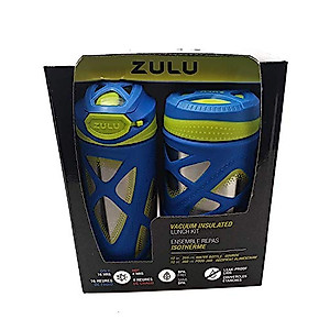 Zulu Kids Water Bottle and Canister Set - Blue