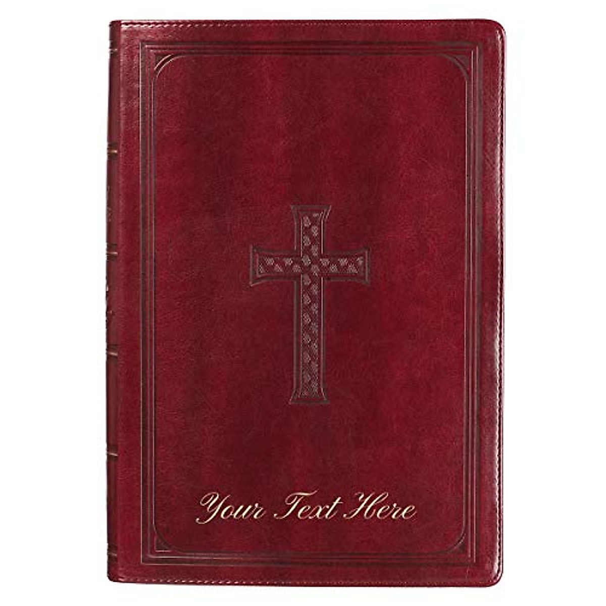 Personalized Bible with Custom Text KJV Bible Super Giant Print King Indexed LuxLeather Burgundy King James Version Bible Custom Made Gift for Baptism Christenings Birthdays Celebrations