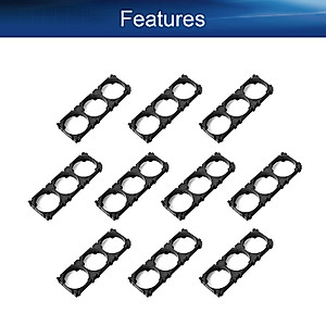 Heyiarbeit 15pcs Battery Holder Bracket 32650 Cell Safety Shockproof Plastic Battery Pack Triple Holder Bracket Cylindrical Cell Spacer Protection Board for DIY Fixed Battery