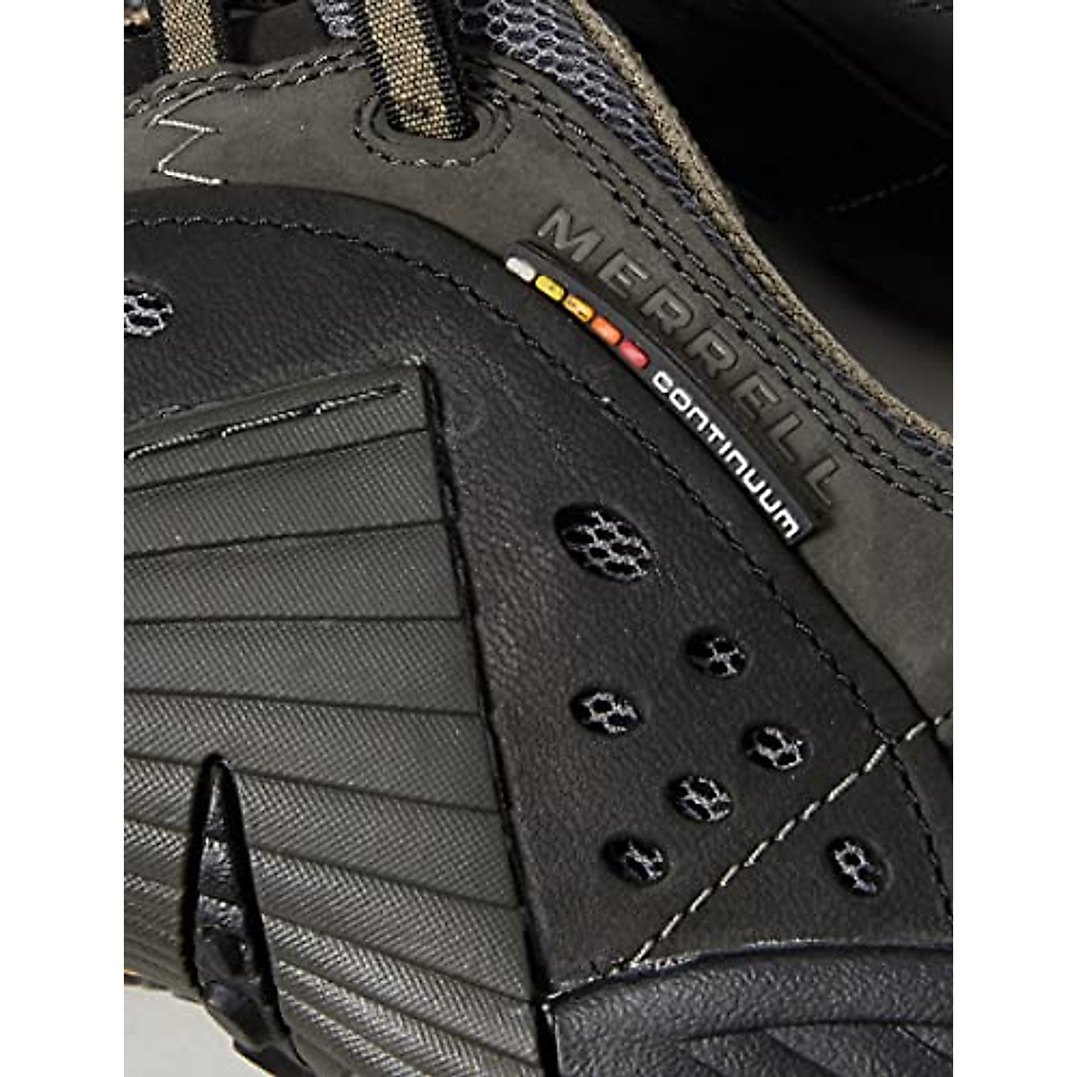 Merrell mens Merrell Mens Intercept Breathable Walking Shoes J73703 Black Smooth Black Leather UK Size 10 (EU 44.5, US 10.5)