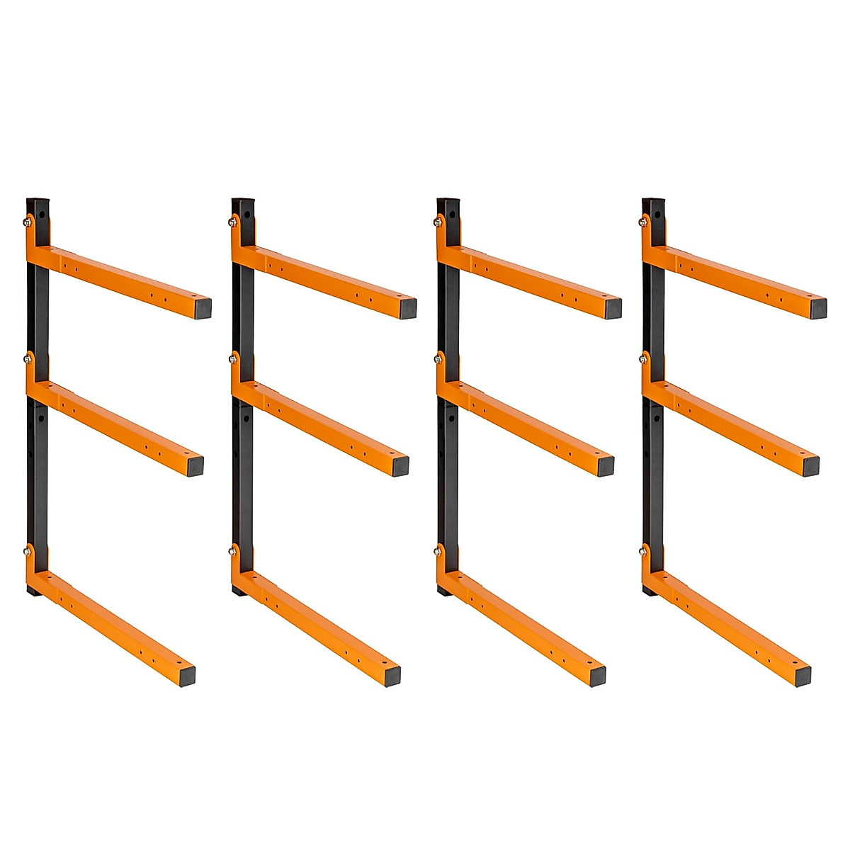 DIYTUNINGS Folding Garage Storage Rack Wall Mount, Heavy Duty Lumber Organizer Metal Rack, Wood Storage Shelves for Home Improvement Indoor & Outdoor Use, Holds up to 720 lbs