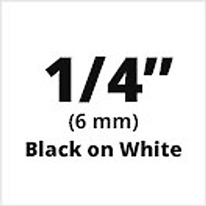 Genuine Brother 1/4" (6mm) Black on White TX P-Touch Tape for Brother XL-30, XL30 Label Maker