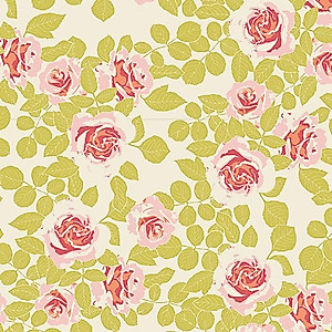 Art Gallery Fabrics Art Gallery Cultivate Pruning Roses Citrus Fabric, Green