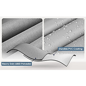 MIENNES Patio Chair Covers for Outdoor Furniture, 600D Heavy Duty Waterproof Outdoor Chair Covers, Heavier Material, More Coverage Area, 35W x 40D x 31.5H Inches, 2 Pack, Grey