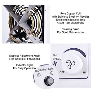 Ionizing Air Blower Fan Ion Anti-Static Elimination Discharge ESD Blower Fan 110V Ionizer Desktop Fan Eliminator