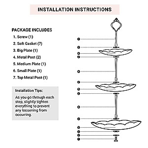 AsherKeep 3 Tier Cupcake Stand - Dessert Table Display Set, Tiered Serving Cake Tray, White Embossed Dessert Stand, Parties Serving Plate, Decorative Centerpiece to Any Occasion - (Round)