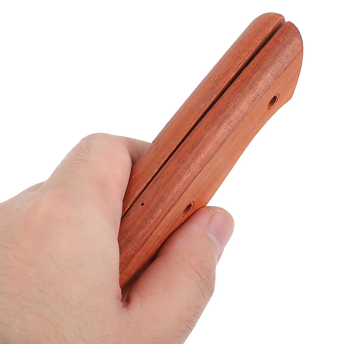 UPKOCH Replacement Wooden Knife Handle for Kitchen, Ergonomic Design with Holes, Anti-Slip Red Pear Wood Knife Handle Accessory for Easy Repair and Upgrade of Your Knives