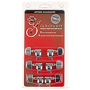 Grover SPERZEL LOCKING 3 ON A SIDE KIGH POLISHED NICKLE PLATED WITH MOUNTING PARTS Machine Heads (102-18C)