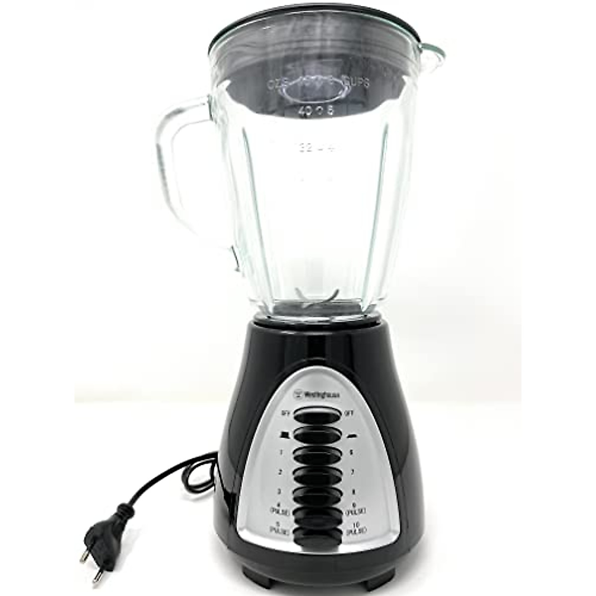 Westinghouse 220 Volts Blender WKBE1008BA -1.5L -10 Speed - Pulse Rotation - Stainless Steel Blade With Glass Jar 220-240 Volts (Not For USE IN USA)