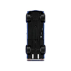 1972 Datsun 620 Pickup Truck #72 Blue Metallic with Black Stripes and Hood Toyo Tires with Extra Wheels Just Trucks Series 1/24 Diecast Model Car by Jada 34193