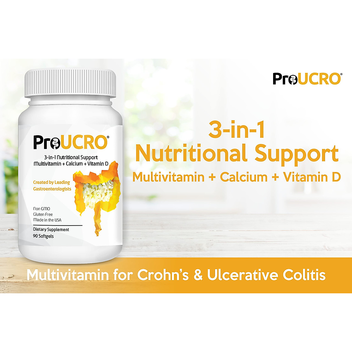 ProUCRO Gut Multivitamins: Nutritional Support for IBD Softgels 30-Day Supply