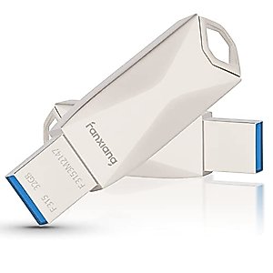 Fanxiang USB 32GB Flash Drive 3.1, Read Speed up to 250MB/S, USB Thumb Drive Portable Small High-Speed Storage Memory Stick, Suitable for PC/Tablet/Mac/Laptop(Silver)