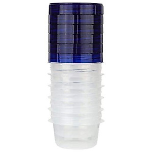 HomeyGear 12 Pack Small Twist Top Food Storage Deli Containers Leak-Proof Airtight Storage Canisters with Screw & Seal Lids BPA-Free Stackable Reusable Kitchen Essentials Snack 4-Ounce