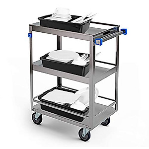 4-Pack Commercial Bus Tubs 8 Litre, Black Plastic Bus Box/Tote, Bus Wash Dish Basin Pans