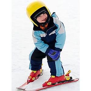 4 Pairs Kids Winter Snow Gloves Mittens Waterproof Warm Ski Gloves Windproof Children Ski Gloves for Boys Girls Cold Weather (Classic Style)