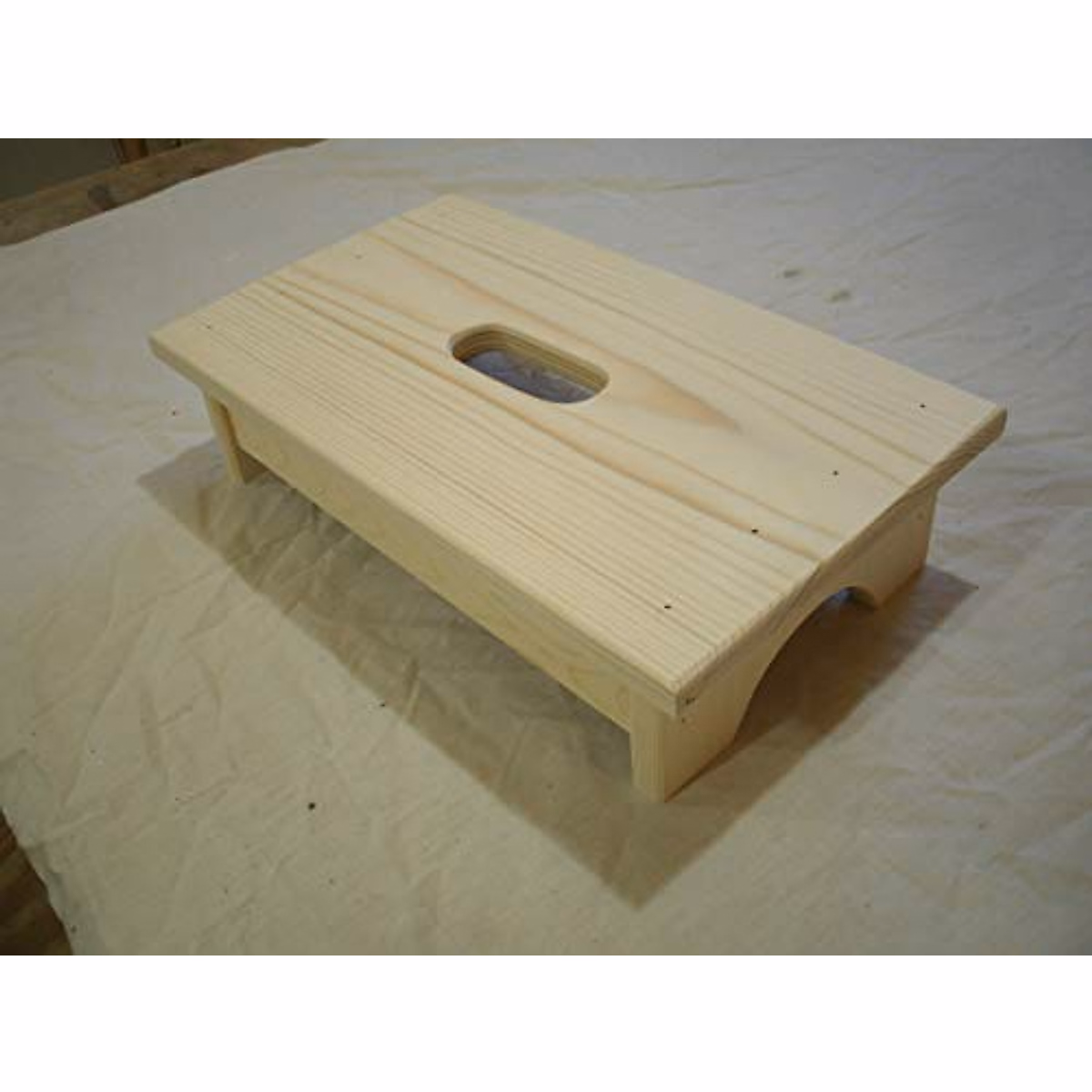 Handmade wooden step stool 4" wood step stool with hand hole rustic wooden step stool unfinished wooden step stool childrens step stool