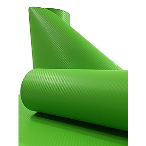 3D Carbon Fiber Lime Green - Air Release Vinyl Decal Mod Skin Kit by System Skins - Compatible with Microsoft Xbox One Slim (XB1 Slim)