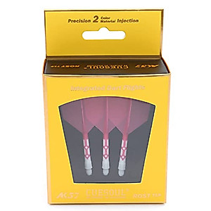 CUESOUL ROST T19 Integrated Dart Shaft and Flights 28mm Pink Big Wing Shape-Say Goodbye to Falling Dart Flight