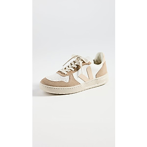 Veja Women's V-10 Sneakers, Extra White Sable Sahara, 6 Medium US