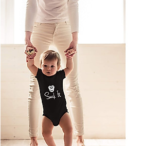 CBTwear Suck It - Funny Newborn Pacifier Punk Gift Idea - Cute Infant One-Piece Baby Bodysuit (Newborn, Black)