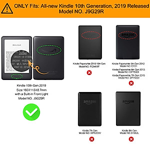 WALNEW Cover Case Only for Kindle (Model No. J9G29R) 10th Gen 2019 Released - Slim Auto Wake/Sleep Protective PU Leather Case for Kindle 2019