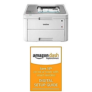 Brother HL-L3210CW Compact Digital Color Printer Providing Laser Printer Quality Results with Wireless and Dash Replenishment Digital Setup Guide