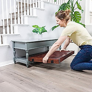 Primetime Petz 360 Configurable Dog Gate with Door – Indoor Freestanding Walk Through Wood Pet Gate,Walnut