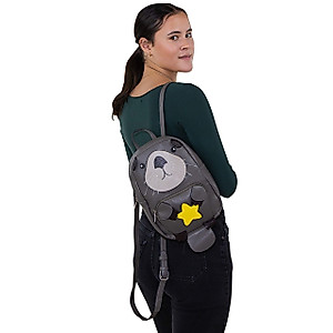 Sleepyville Critters: Mini Otter Backpack In Vinyl Material