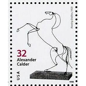 USPS Alexander Calder Full Sheet, Cent Postage Stamps, USA 1997, Scott 3198-3202