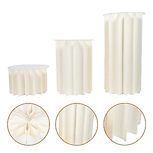 Cabilock Home Decor 1 Set Roman Pillar Statues Greek Columns Figurine Modern Style Folding Paper Pillar Wedding Road with Acrylic Lids for Home Garden Wedding Table Decoration White Office Decor
