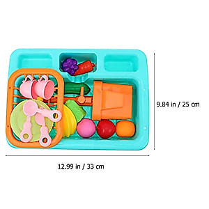 balacoo Small Bird Toys Parrot Bath Tub with Faucet Automatic Bath Box Water Dispenser Bird Shower Feeder Sink Playing Toy for Small Parrot Budgie Parakeet Canary Macaw Children Toys