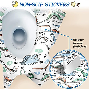 Toilet Seat Covers Disposable for Kids and Adults, YIHATA 40 Pack Extra Large Waterproof Toddler Potty Training Toilet Cover Individually Wrapped Potty liners for Public Restroom, Travel(Dinosaur)