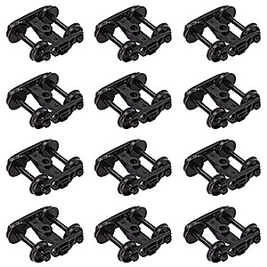 12pcs Model Train Bogie with Plastic Wheels 1:87 HO Scale 33" Model Railway Accessories (Style A)