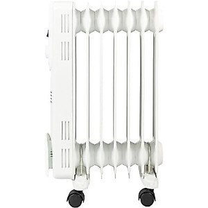 Comfort Zone Electric Oil-Filled Radiant Radiator Space Heater, Never Refill, Adjustable Thermostat, Tip-Over Switch & Overheat Protection System, Ideal for Home, Bedroom, & Office, 1,200W, CZ7007J