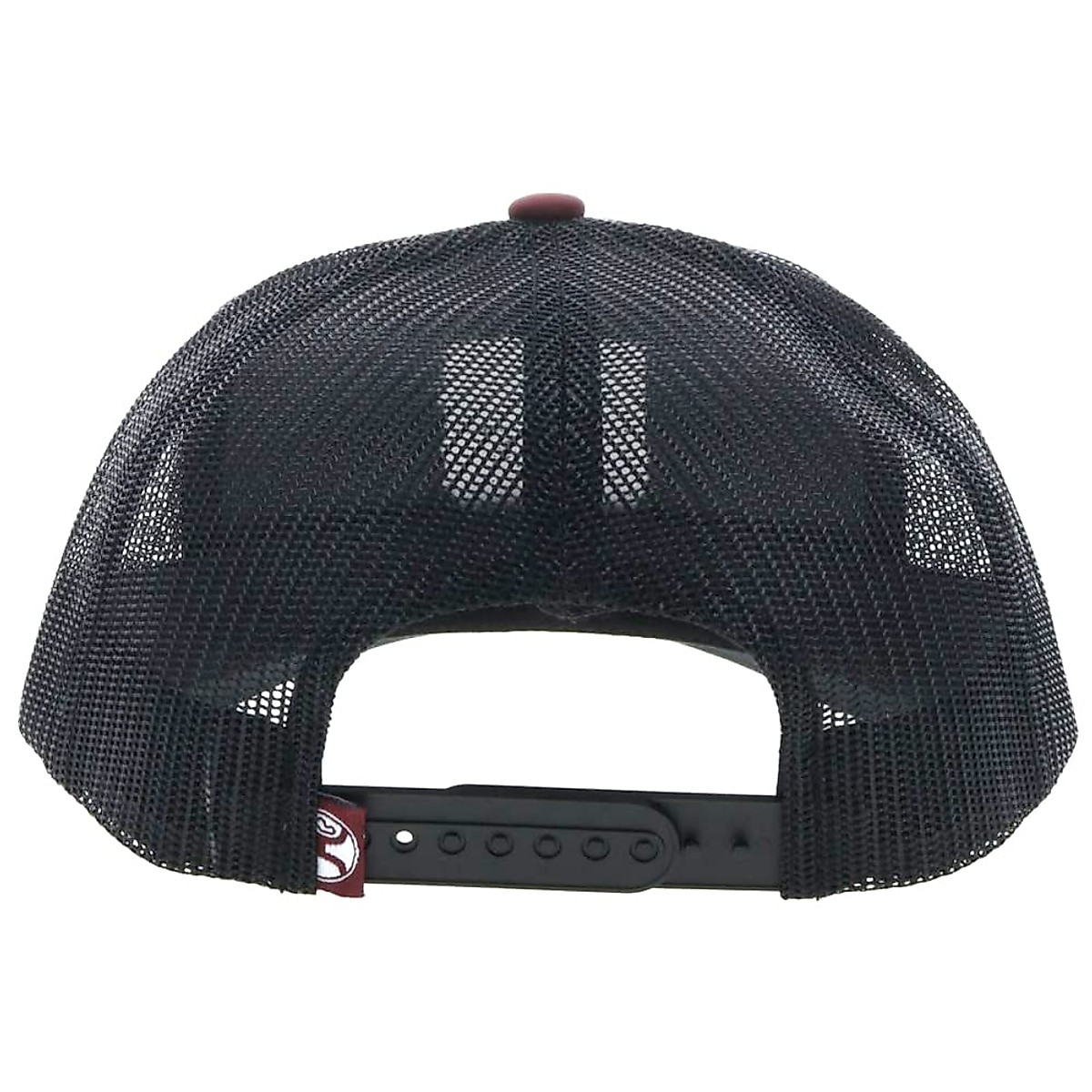 HOOEY Bronx Adjustable Snapback Mesh Trucker Back Hat (Maroon/Black)